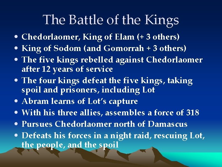 LIFE OF ABRAHAM The Friend of God Lesson