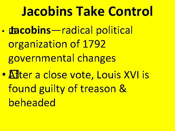 Revolution Brings Reform and Terror Unit 5 SSWH