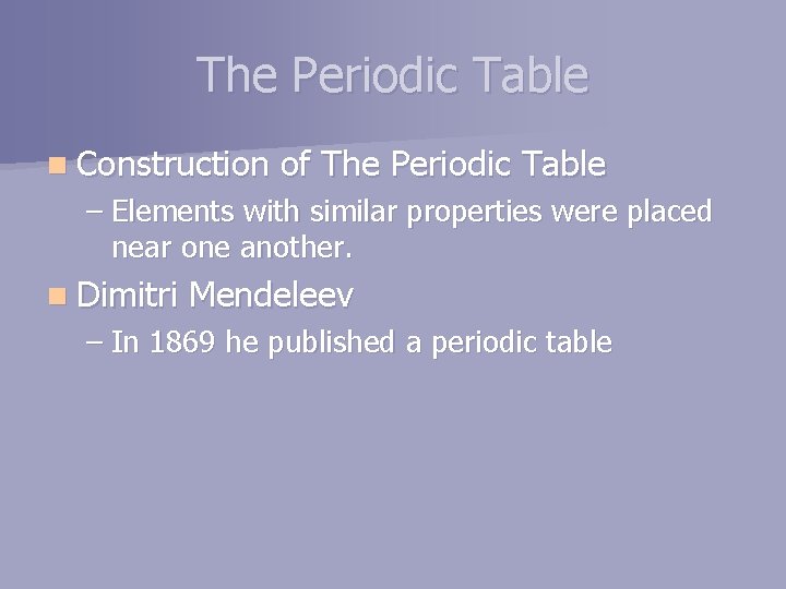 Why We Use What We Do Periodic Table