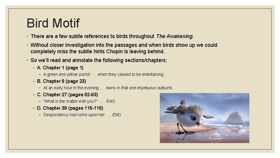 THE AWAKENING Motifs and Symbols Heres what you