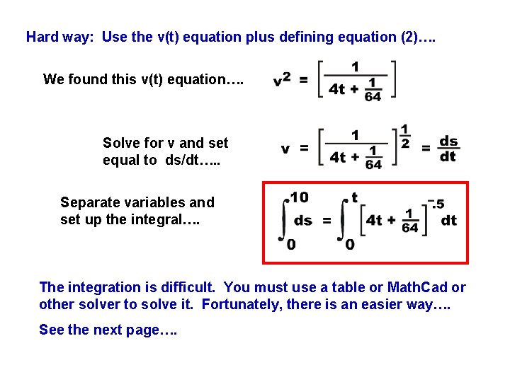 Particle Straight Line Integration Ex Prob 2 A