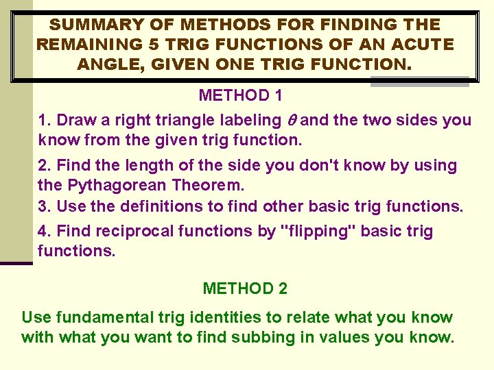 1 3 Right Triangle Trigonometry Part 5 TRIGONMETRIC