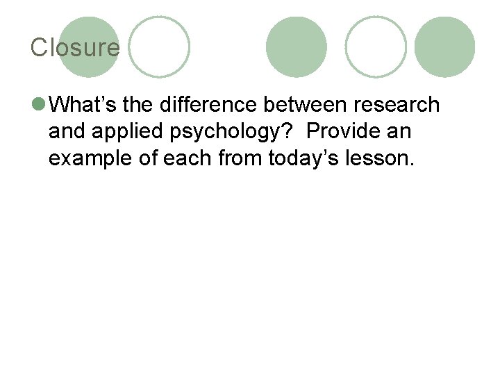 What Do Psychologists Do Unit 1 Lesson 1