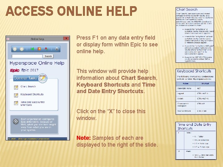 EPIC SHORTCUTS OBJECTIVES In this lesson you will