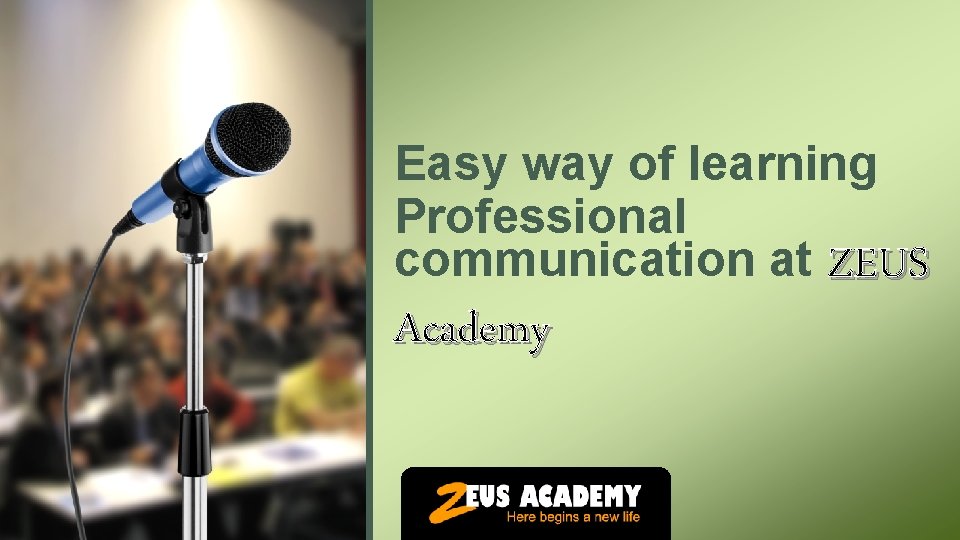 Easy way of learning Professional communication at ZEUS