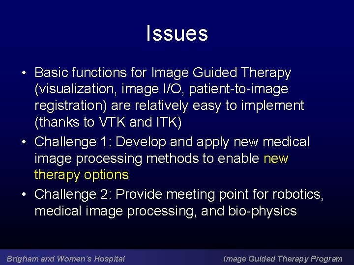 Brigham and Womens Hospital Image Guided Therapy Program