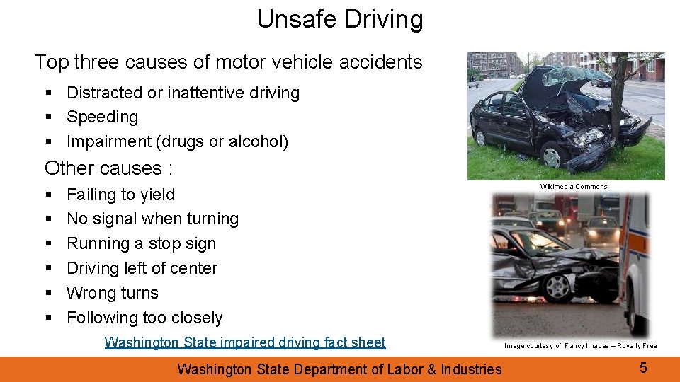 Driving Safety Onthejob driving hazards and controls November