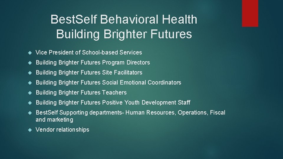 Community Based Organizations An Integral Part of Strong