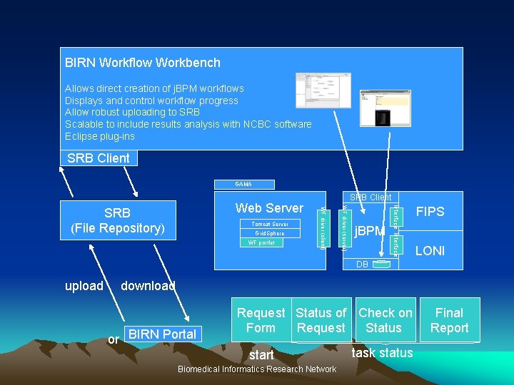 BIRN Workflow Portal Shawn Murphy Michael Mendis Biomedical