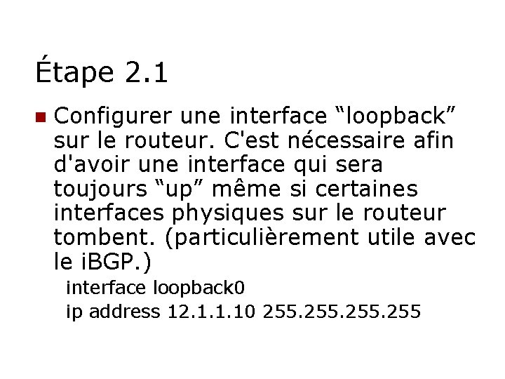 Aspects Techniques du Peering Session 4 Vue densemble