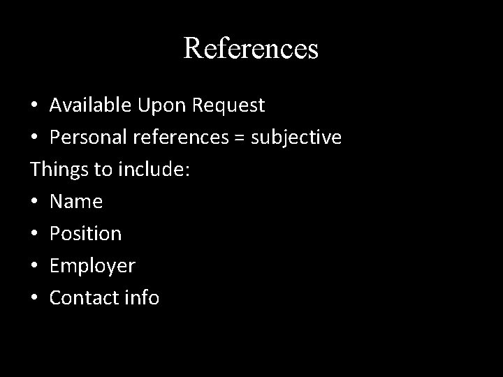 Writing An Effective Resume CLE 10 Personal Information