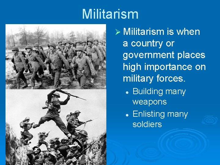 The Causes of WWI The Causes of WWI