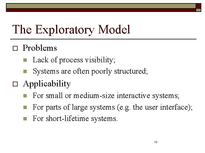 Chapter 2 SW Process Models 1 Objectives o