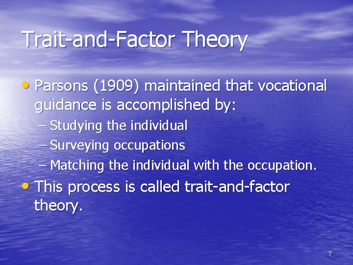 Career Counseling A Holistic Approach Theories of Career