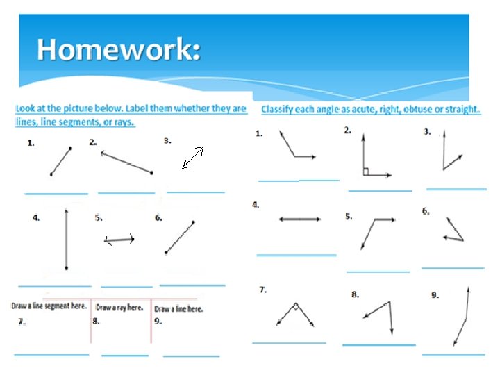 Angles Objective Learn to name and measure angles