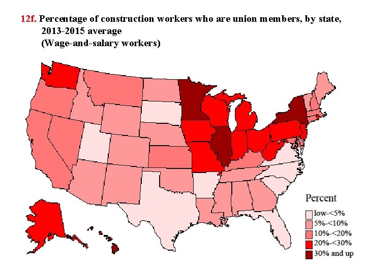12 a Union membership and coverage in construction