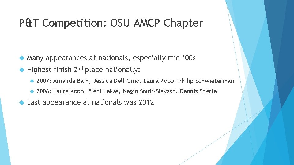 2014 AMCP PT Competition Tips and Pharmacoeconomic Basics