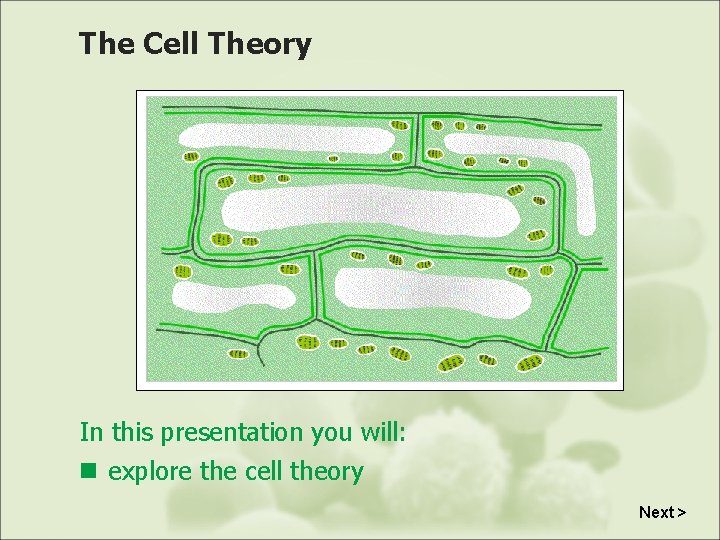 The Cell Theory In this presentation you will