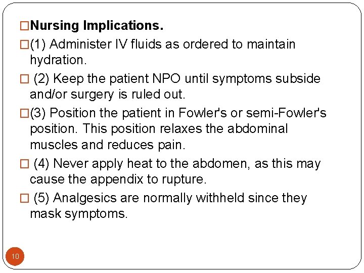 Nursing care of the individual with Digestive System