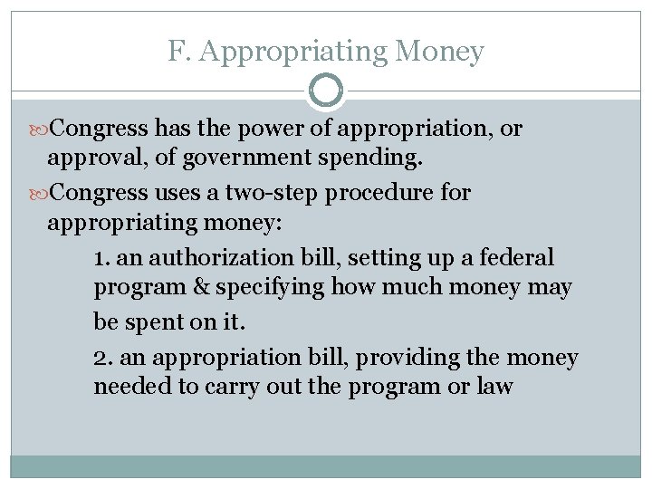 United States Government Unit 3 The Legislative Branch