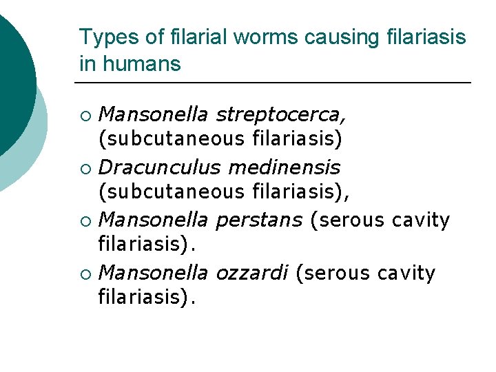 Filariasis by Mwila B C By Mwila B