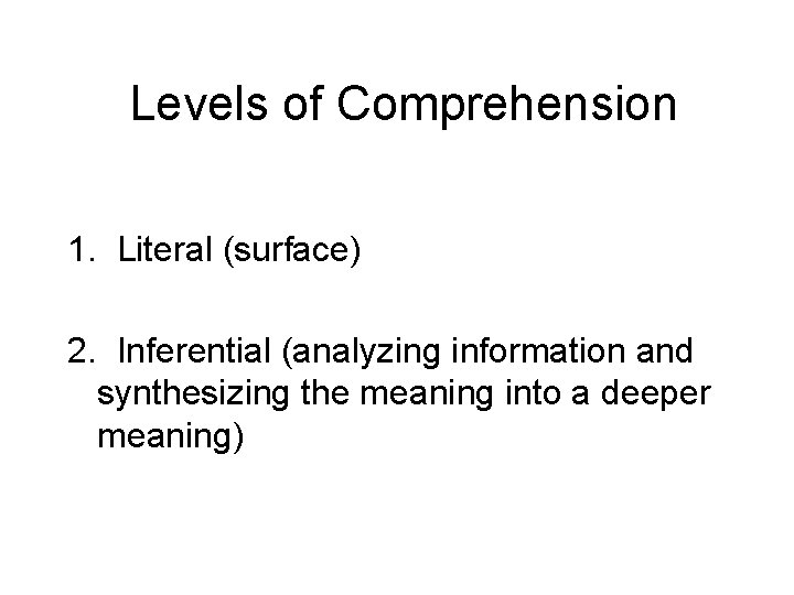 Reading Comprehension An Interactive Process Chapter 7 Cohen