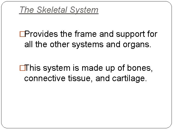 Skeletal System Animal Science Anatomy and Physiology Unit