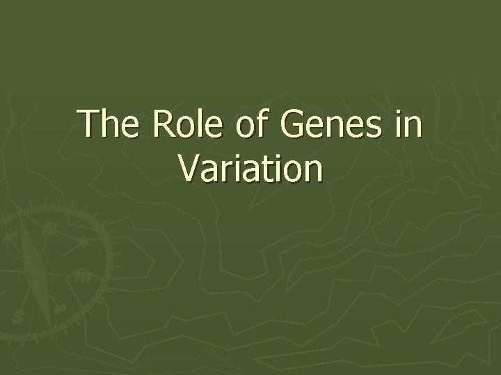 The Role of Genes in Variation Darwins Difficulty