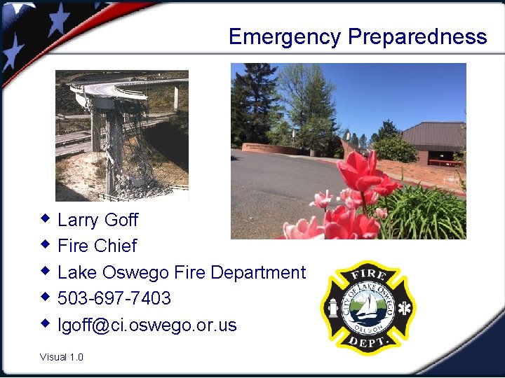 Emergency Preparedness w Larry Goff w Fire Chief