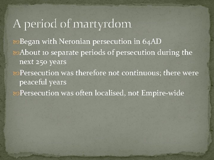 A Romp through Church History 1 The Early