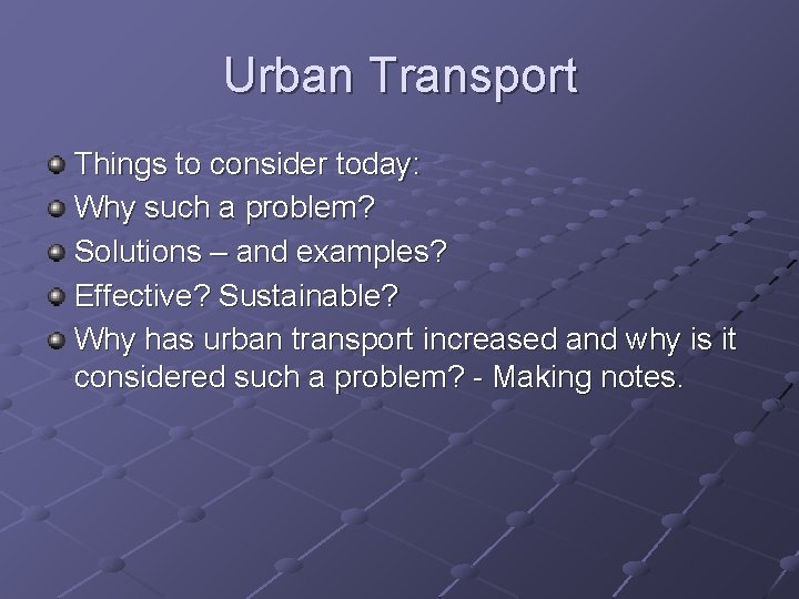 Transport and its management Contemporary Sustainability Issues in