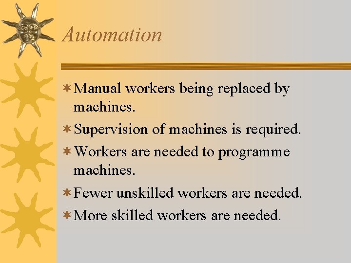 OPERATIONS Technology A business must produce their goods