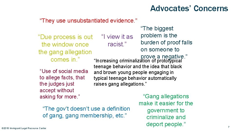 Slide Title Here Consequences of Gang Allegations Saravia