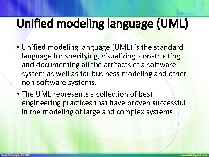 Business process and system modeling tools and packages