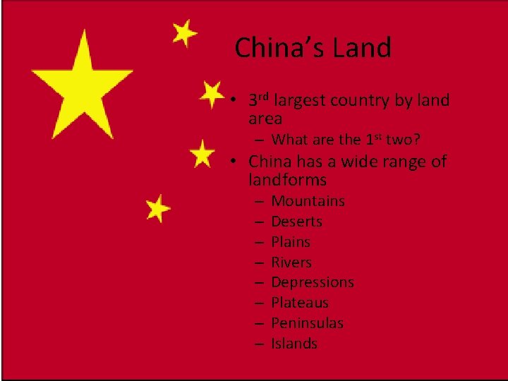 Chinas Land Climate The Peoples Republic of China