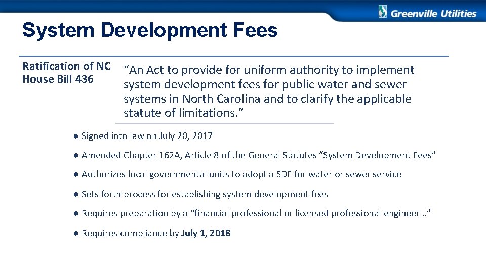 System Development Fees Definition House Bill 436 Fee