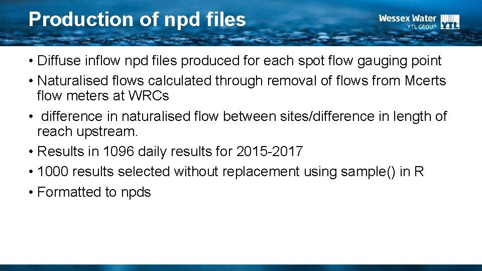 Modelling Diffuse flows in SAGIS using non parametric