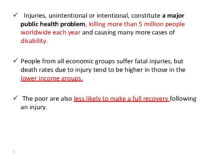 Musculoskeletal System INJURY An Overview Of The Global
