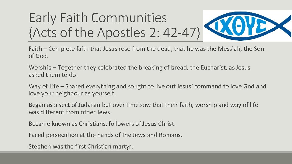 Christianity SECTION B PART 5 FAITH IN CHRIST