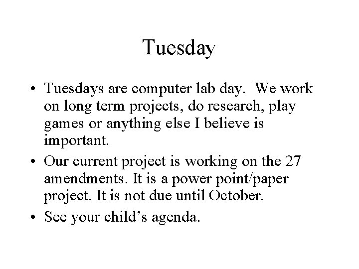 Back to School Night Welcome to Ms Browns