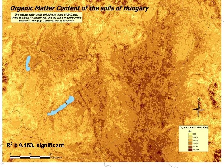 Soil organic matter map of Hungary derived from
