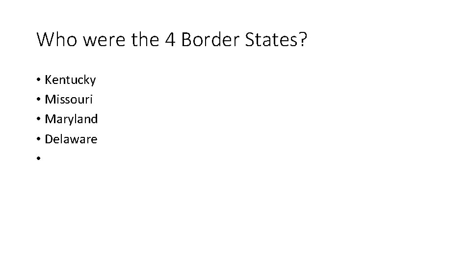 Review Sheet Unit 5 The Civil War What