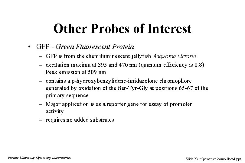 Lecture 3 Fluorescence and Fluorescence Probes BMS 524
