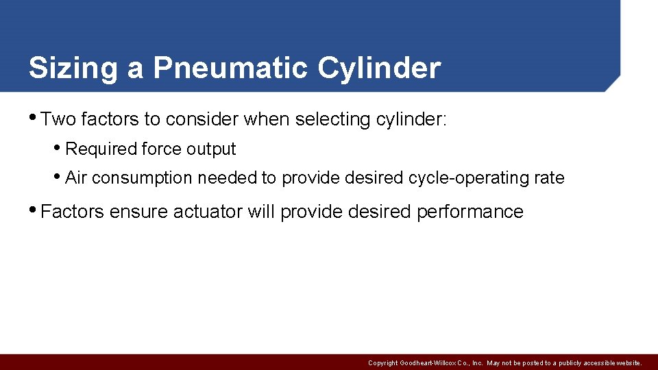 17 Work Performers of Pneumatic Systems Learning Objectives