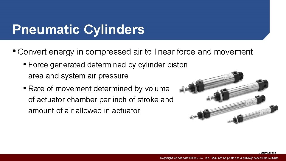 17 Work Performers of Pneumatic Systems Learning Objectives