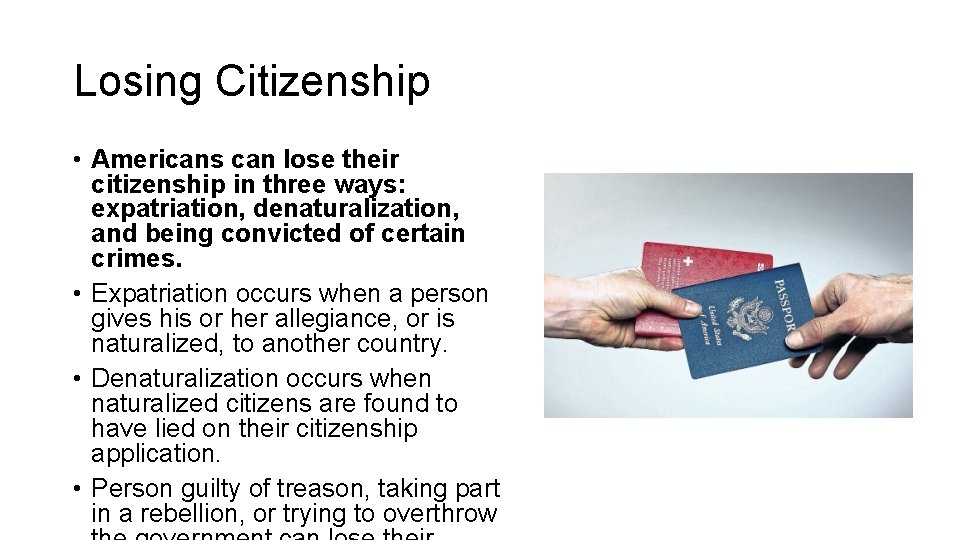 Citizenship Mr Websters Class Vocabulary immigrant an individual