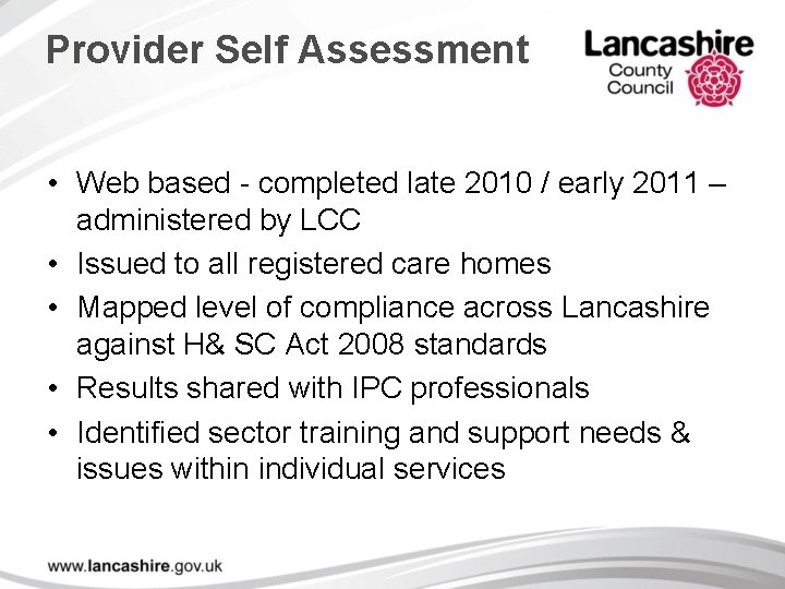 Infection Prevention Control Collaborative Working with NHS Carolyn