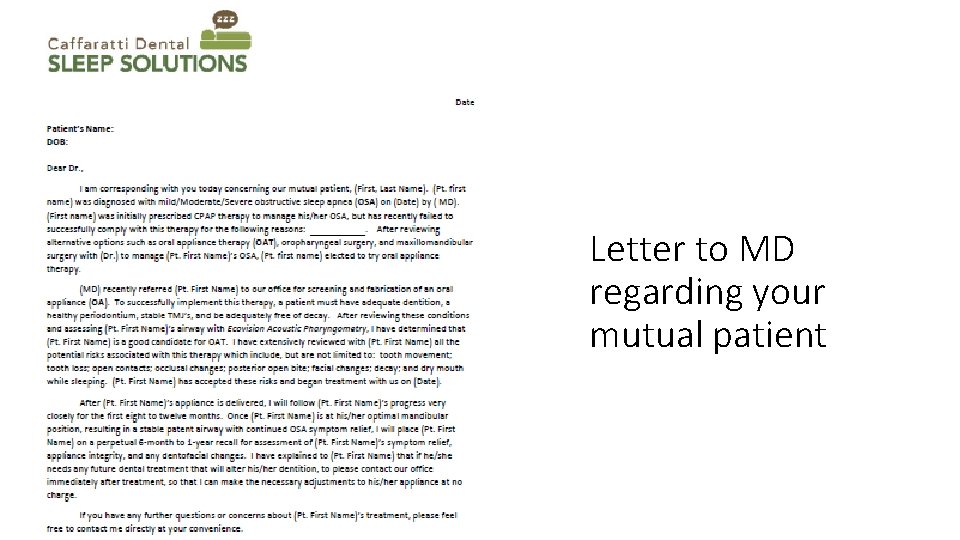 Thank them for the referral letter A closer