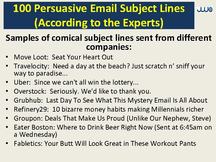 Special Management Series 100 Persuasive Email Subject Lines
