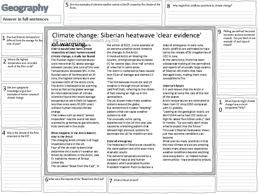 Geography two examples of extreme weather events in
